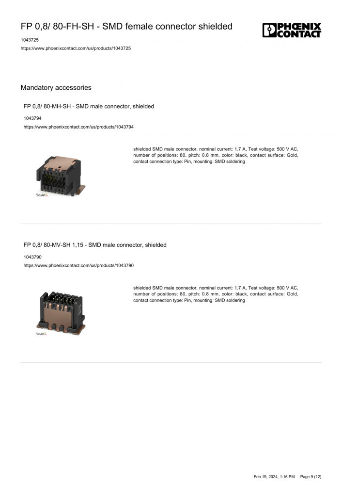 Phoenix Contact 1043725 technical document page 9