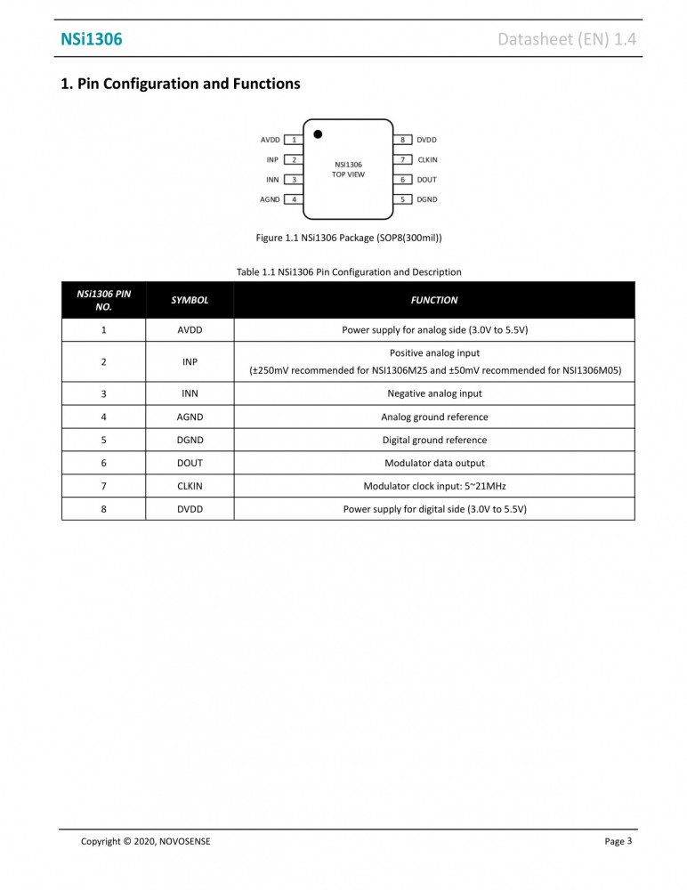 NSI1306M25-DSWR datasheet page 3
