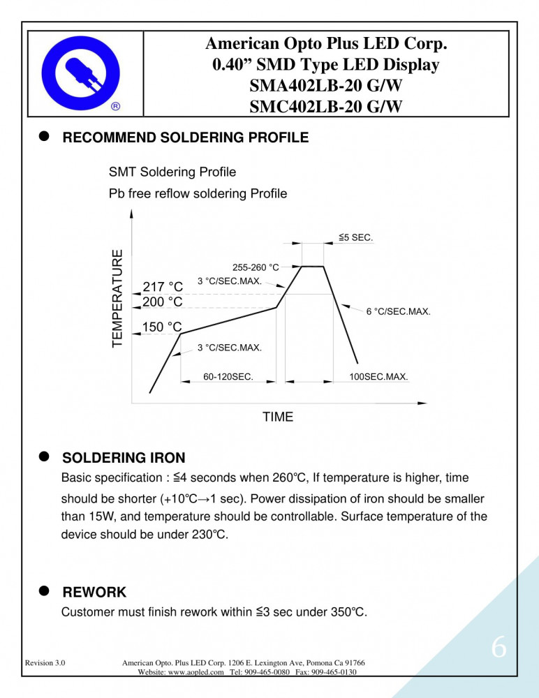 SMA402LB-20 technical document page 6