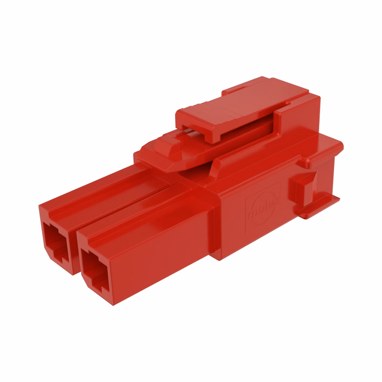 Mega-Fit ColorLock Tangless TPA-Capable Receptacle Housing, Single Row, 2 Circuit, UL 94V-0, Glow-Wire Capable, Red for sale