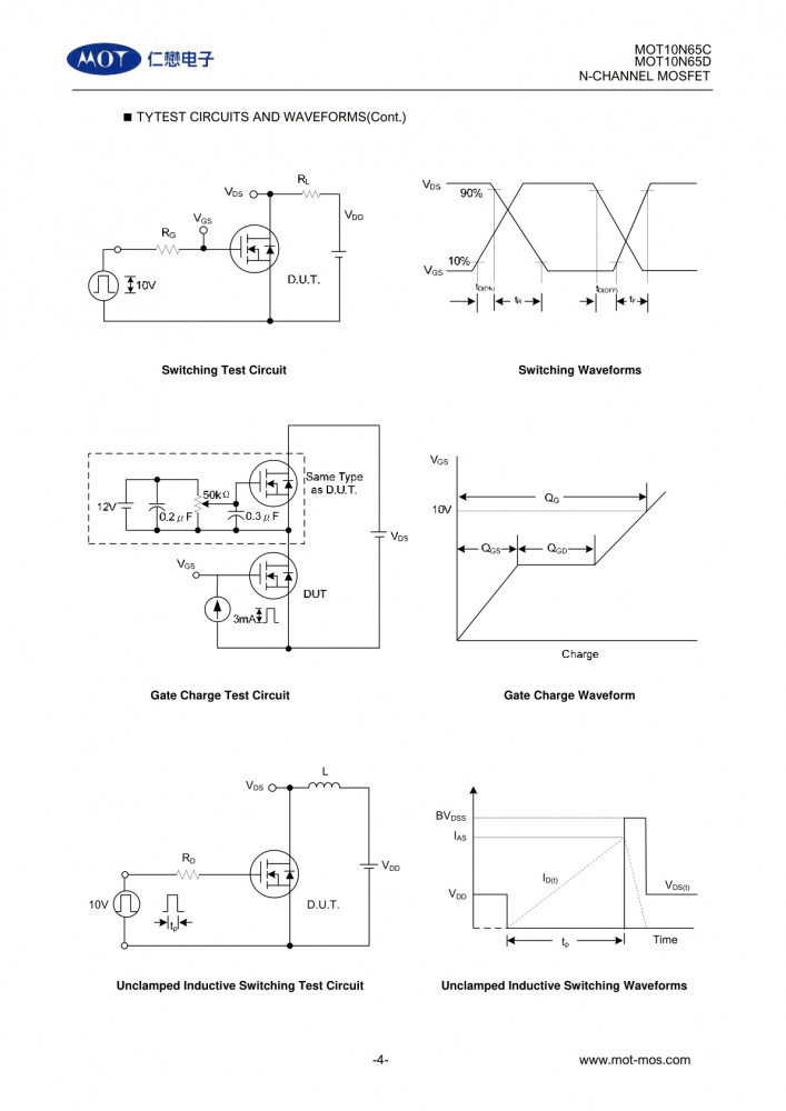 MOT10N65D datasheet page 4