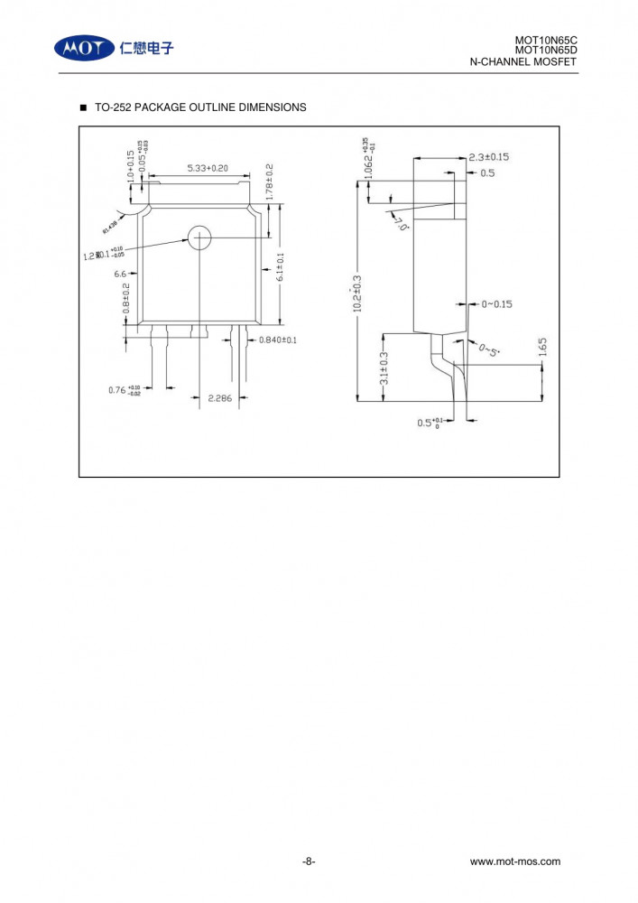 MOT10N65D datasheet page 8