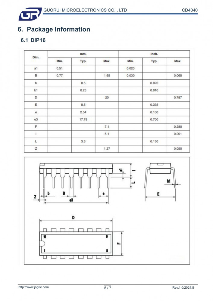 CD4040 datasheet page 5