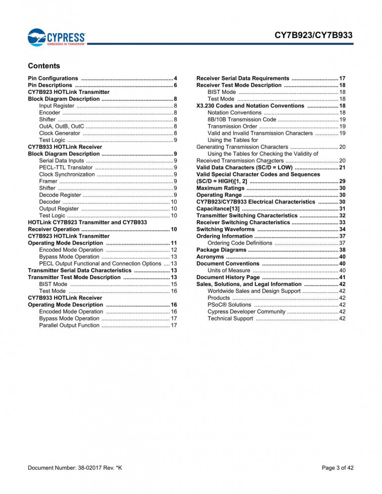 CY7B933 datasheet page 3
