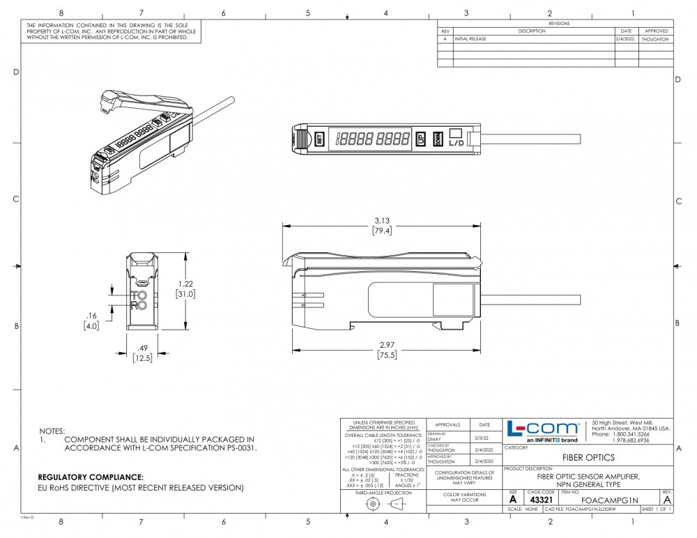 FOACAMPG1N technical drawing preview