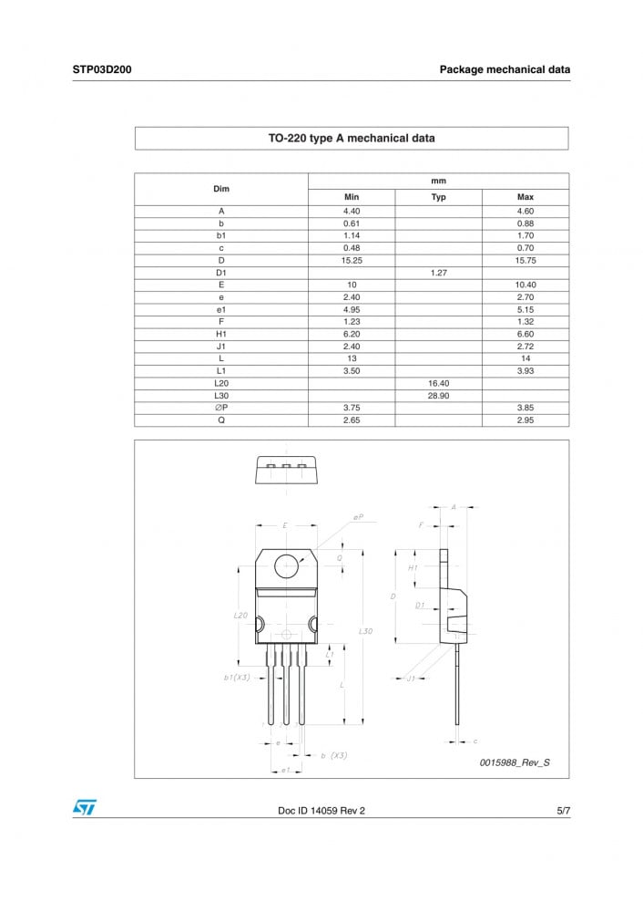 STP03D200 datasheet page 5