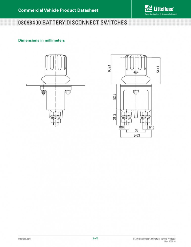 Littelfuse 08098400 product documentation page 2
