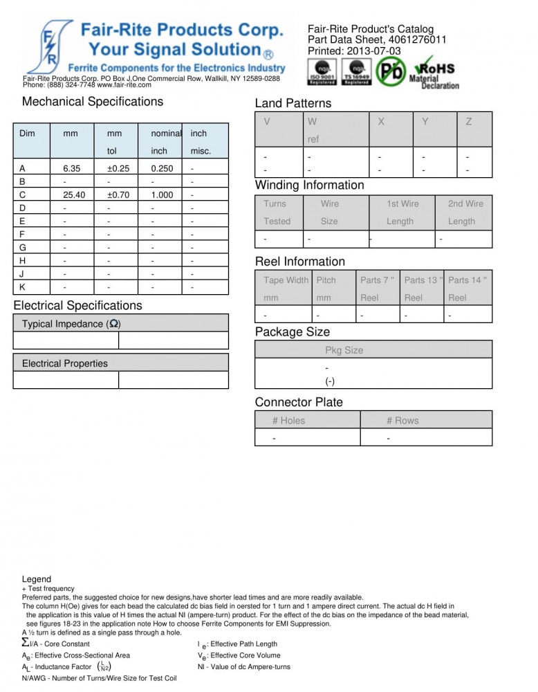 Fair-Rite 4061276011 document page 2