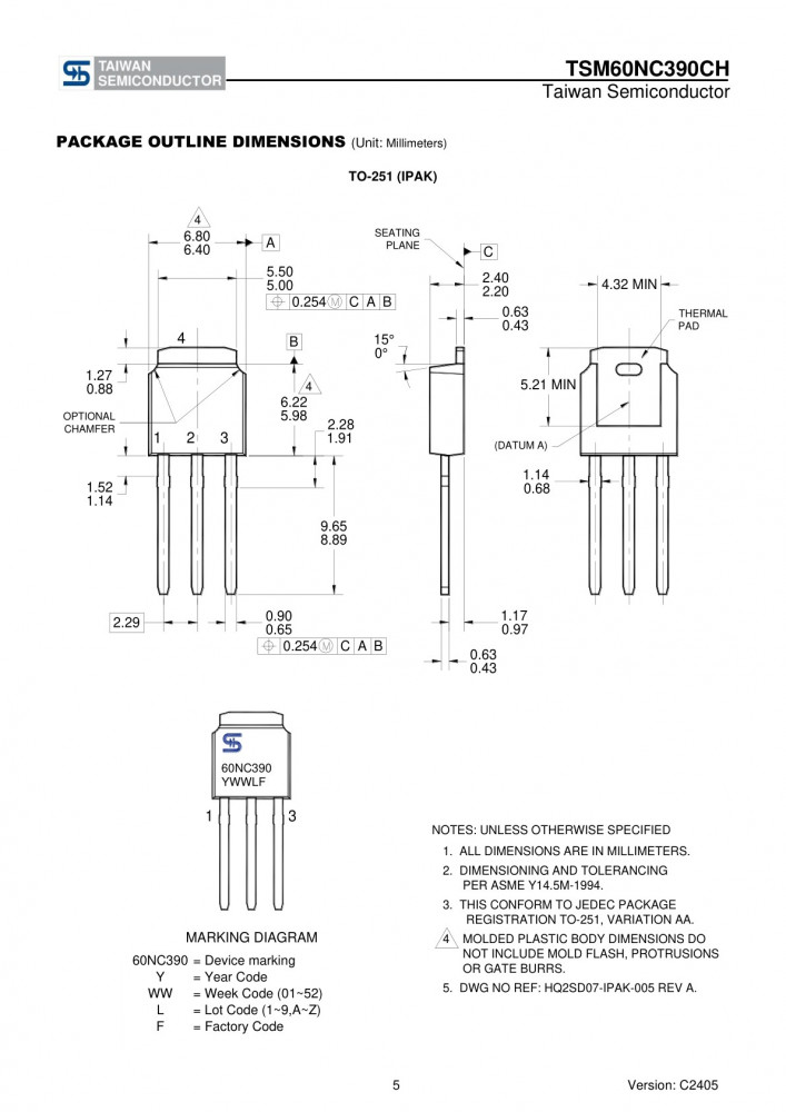 TSM60NC390CH datasheet page 5