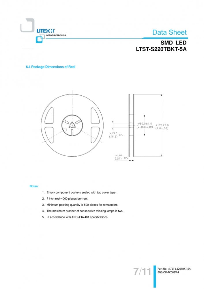 LTST-S220TBKT-5A datasheet page 8