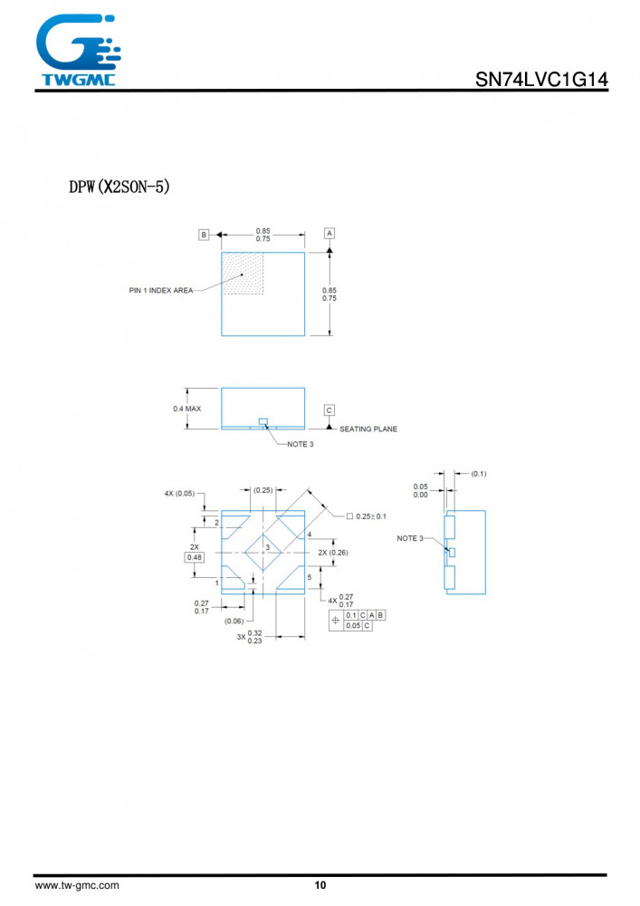 SN74LVC1G14DCKR technical document page 10