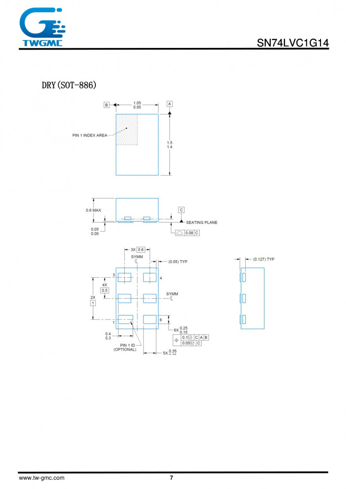 SN74LVC1G14DCKR technical document page 7