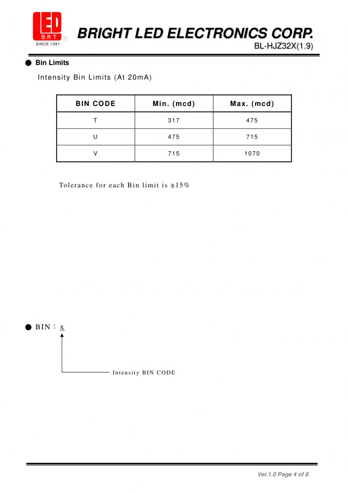 BL-HJZ32X datasheet page 4