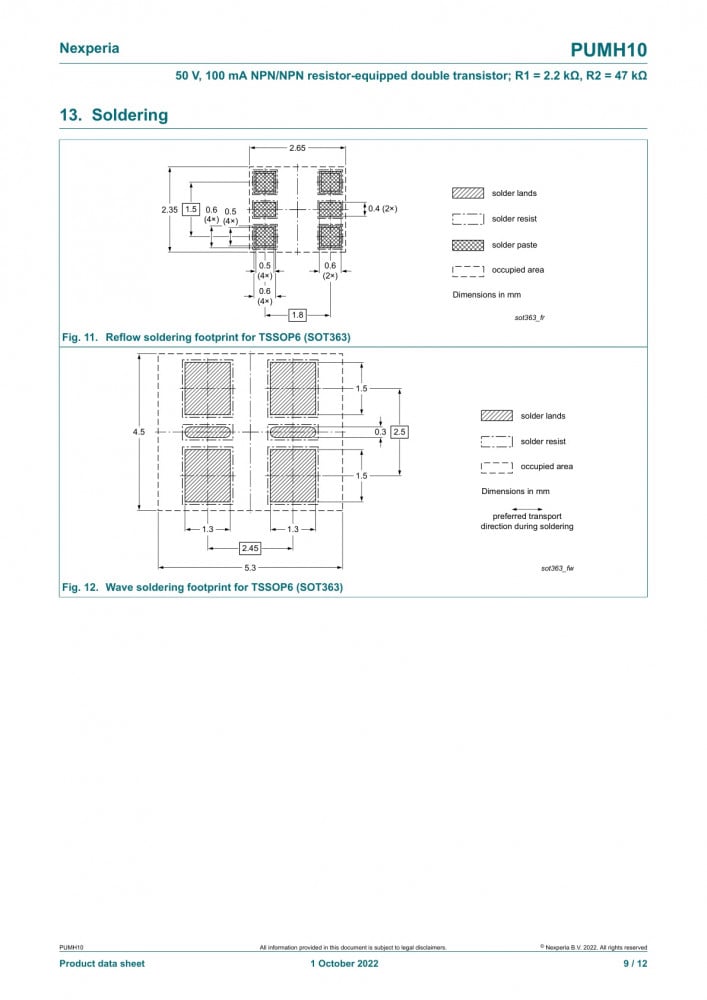 PUMH10Z datasheet page 9