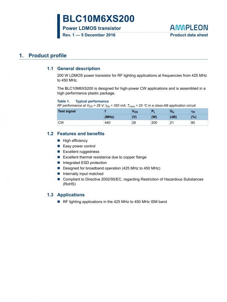 BLC10M6XS200Z datasheet page 1