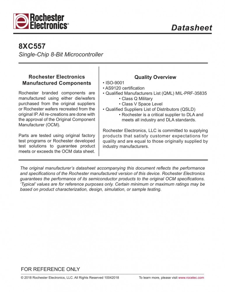 Datasheet page 1