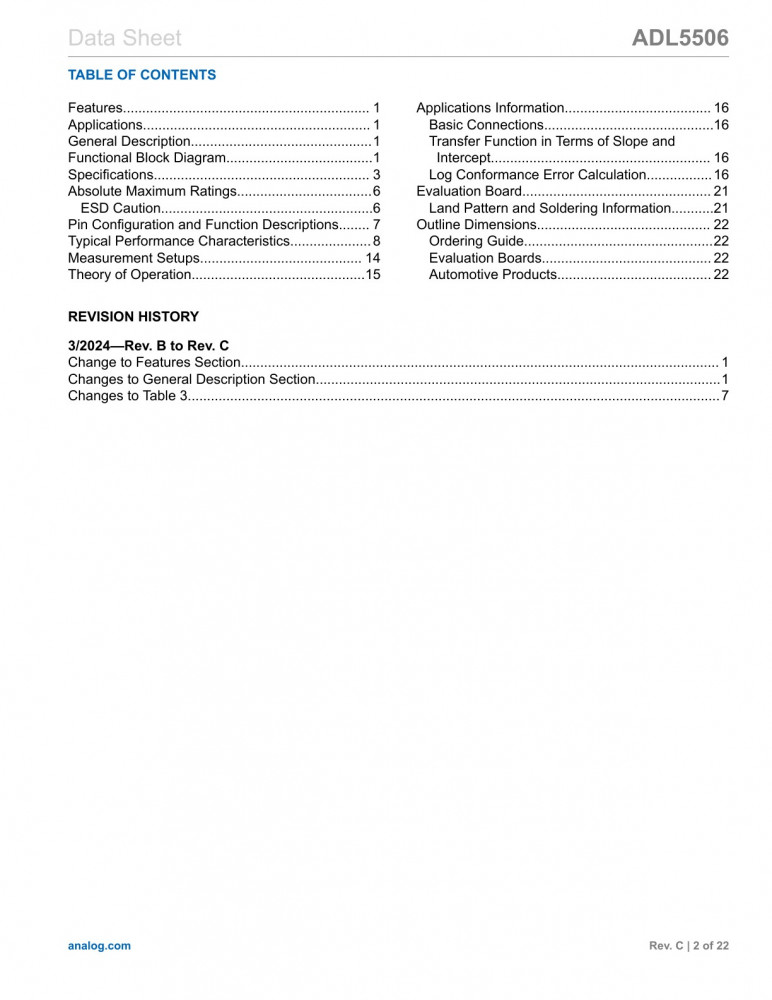 ADL5506 datasheet page 2