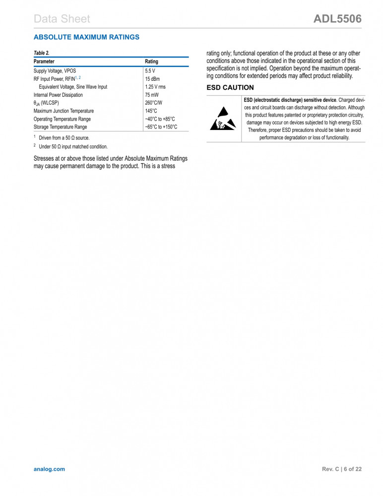 ADL5506 datasheet page 6