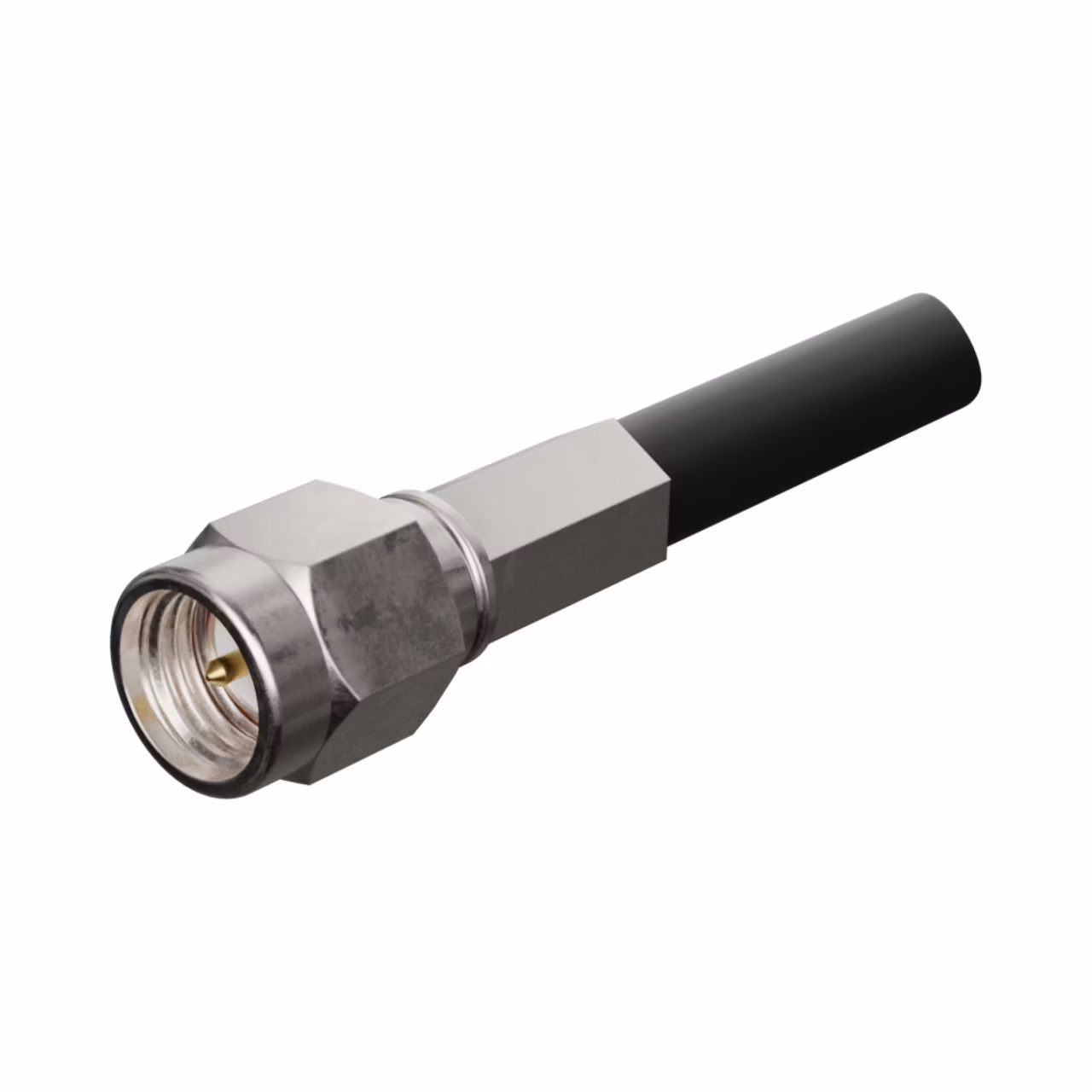 SMA Plug, Straight, Crimp, Belden 7806R, Brass Body, Nickel (Ni) Plated, 50 Ohms for sale