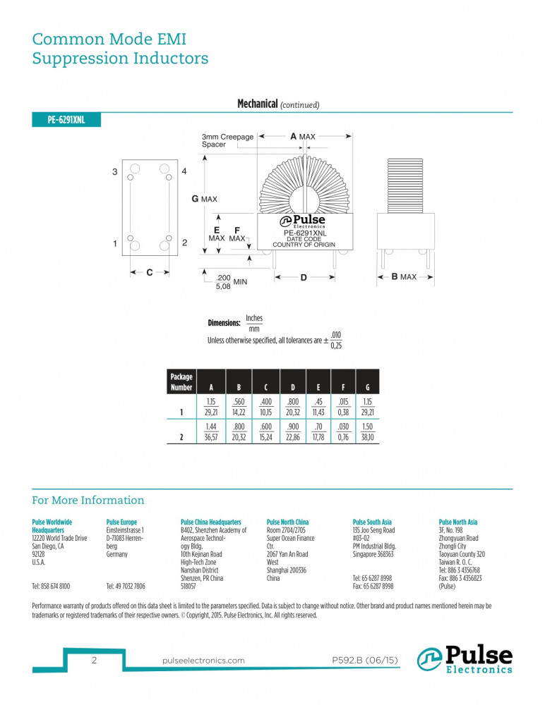 PULSE PE-62896NL datasheet page 2
