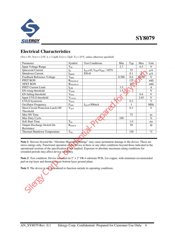 SY8079AAC datasheet page 4
