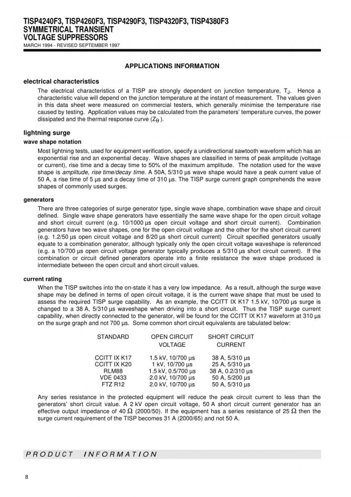 TISP4290F3DR-S datasheet page 8