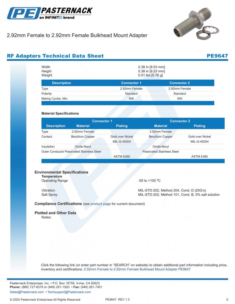 PE9647 datasheet page 2