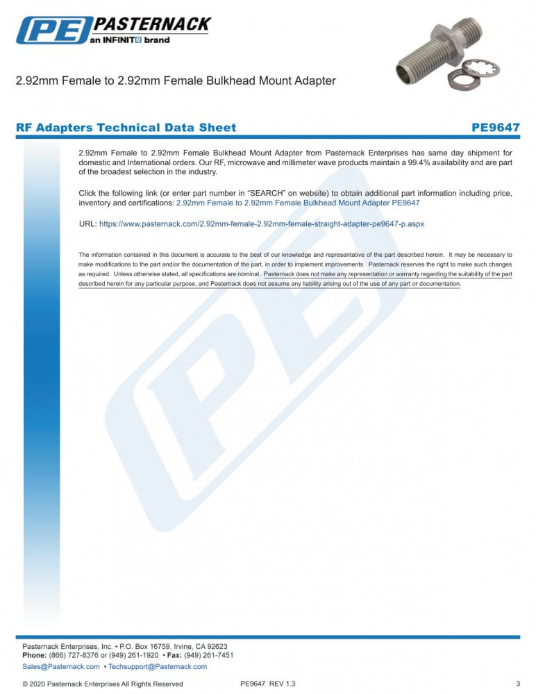 PE9647 datasheet page 3