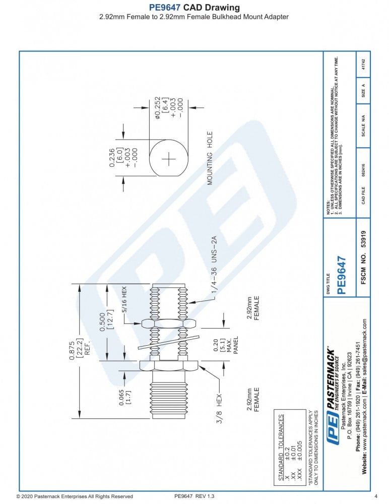 PE9647 datasheet page 4
