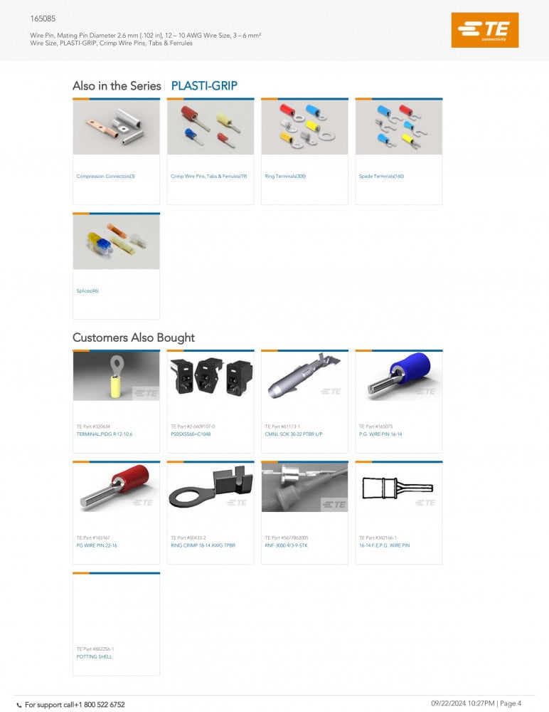 TE Connectivity 165085 technical document page 4