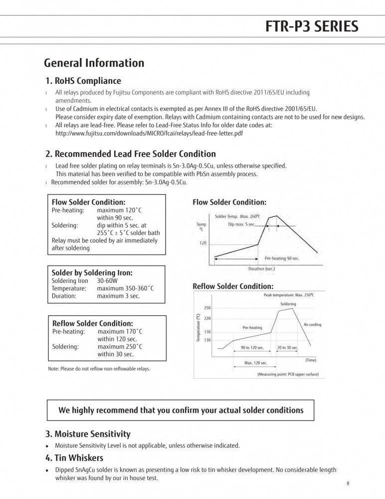 FTR-P3 datasheet page 8