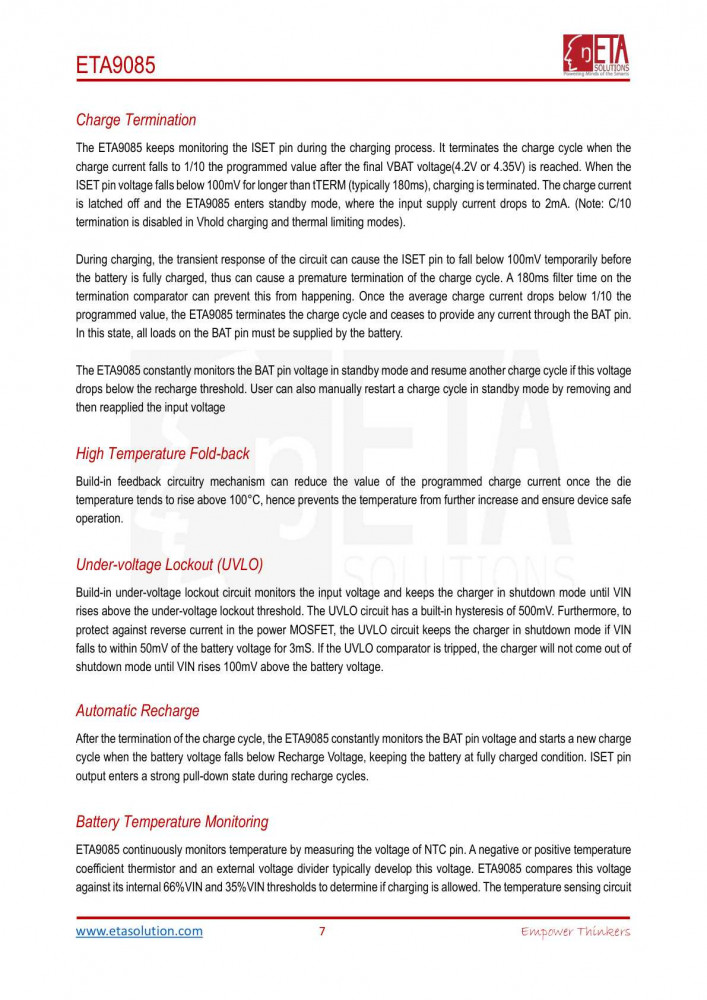 ETA9085E10 datasheet page 7