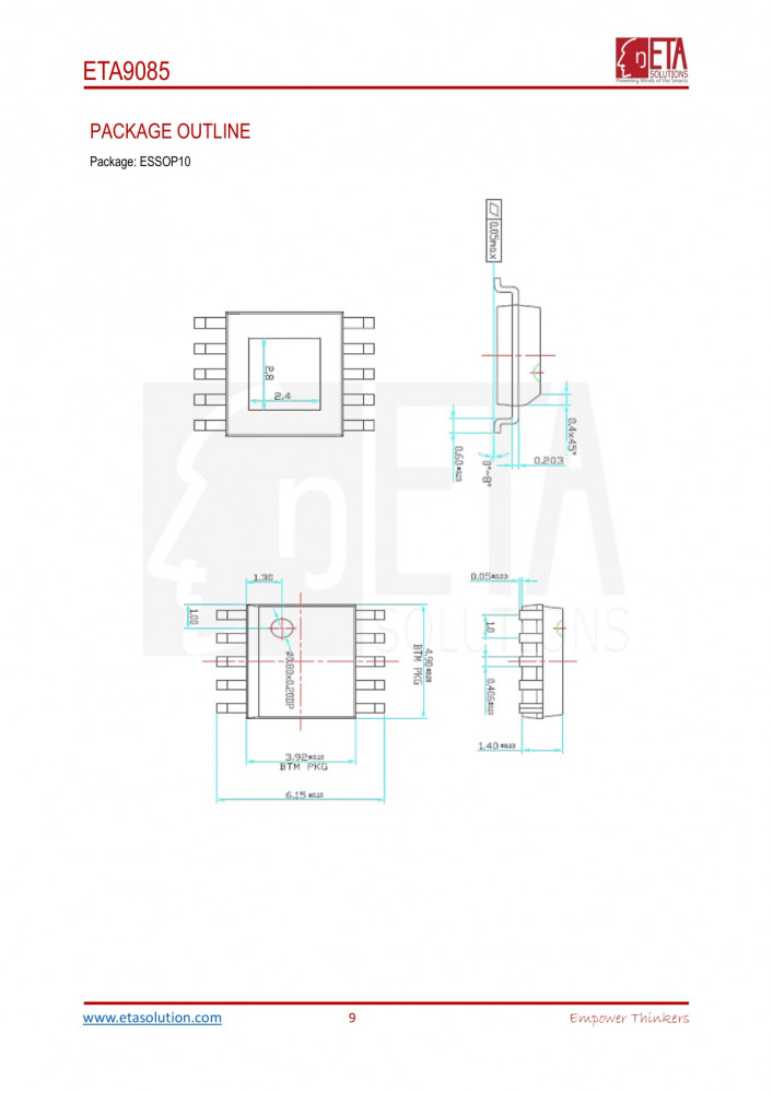 ETA9085E10 datasheet page 9