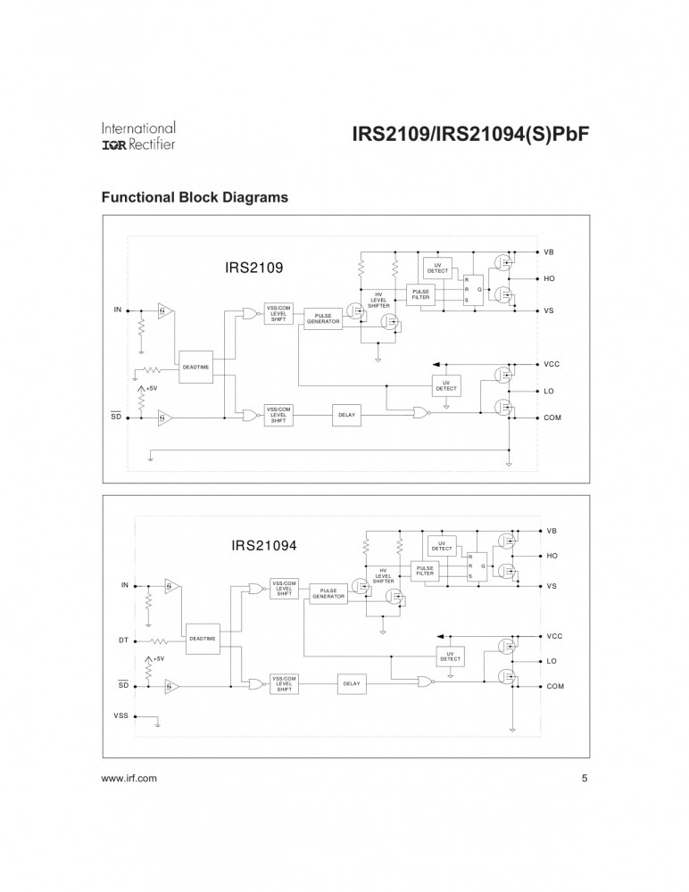 IRS2109STRPBF datasheet page 5