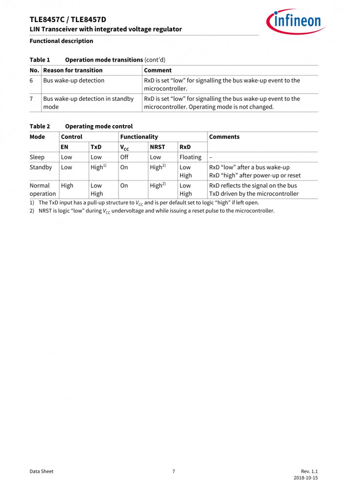 TLE8457 technical document page 7