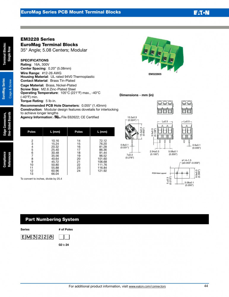 EATON EM3228 series technical document preview