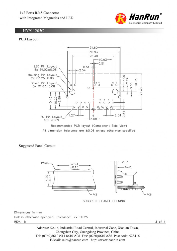 HY911205C datasheet page 3