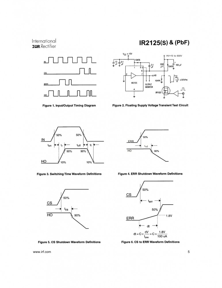 IR2125PBF technical document page 5