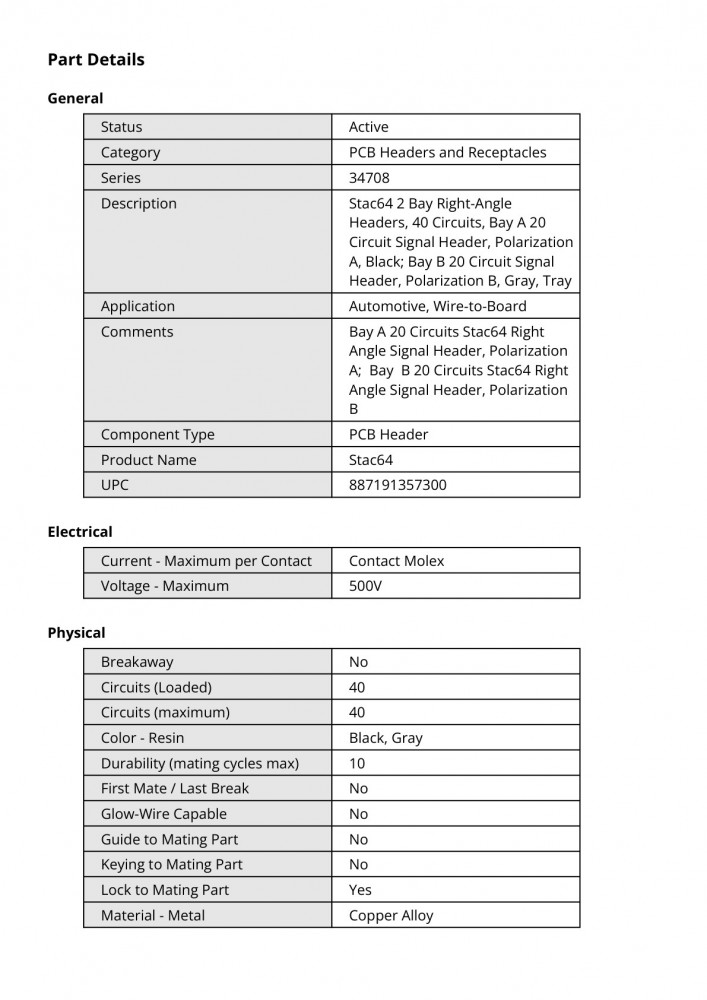 MOLEX 347087000 document page 2