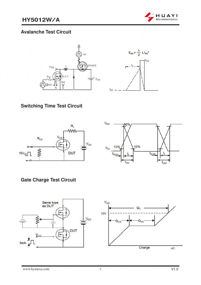 HY5012W datasheet page 7