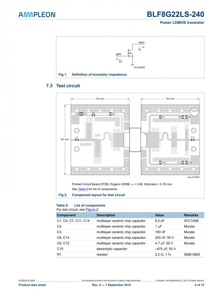 BLF8G22LS-240U datasheet page 4