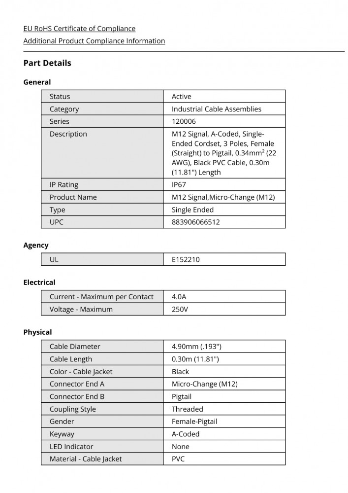 1200060107 product drawing, page 2
