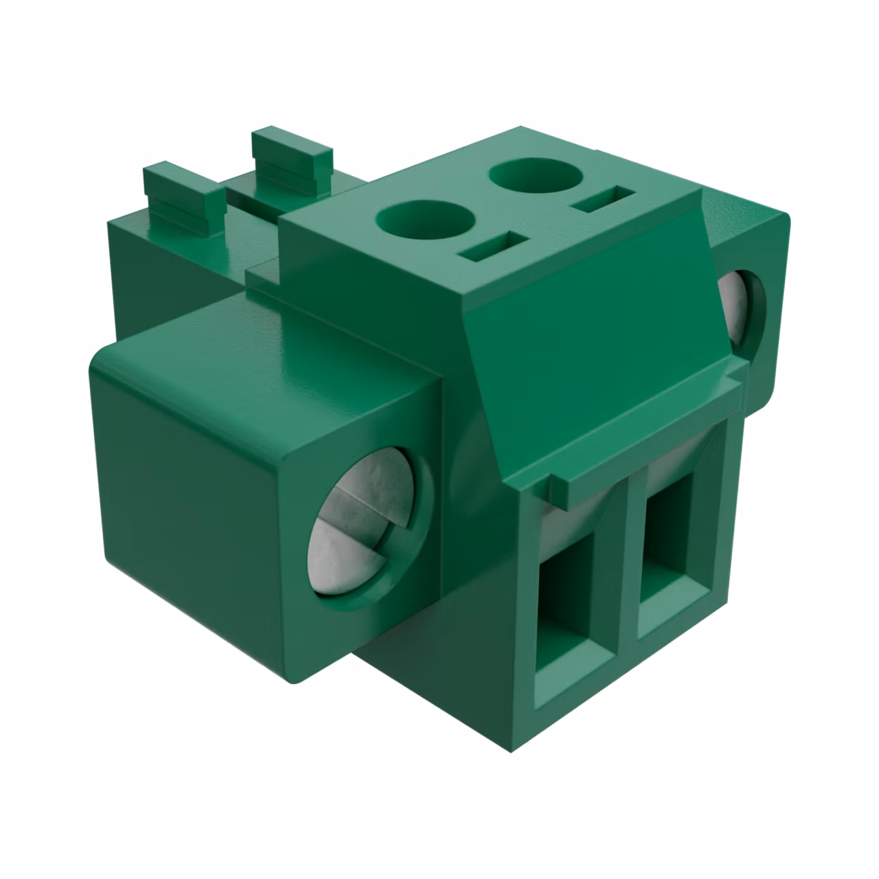 3.81mm Pitch Eurostyle Horizontal Plug, with Retention Screws and Reverse Imprinting, Green Housing, 2 Circuits for sale