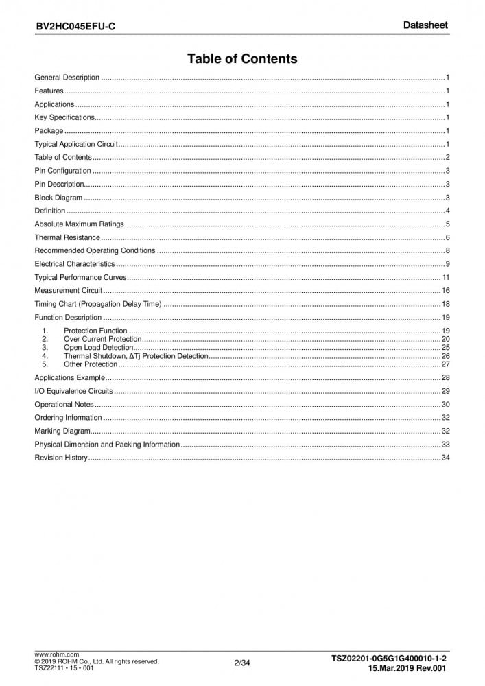 BV2HC045EFU-CE2 datasheet page 2