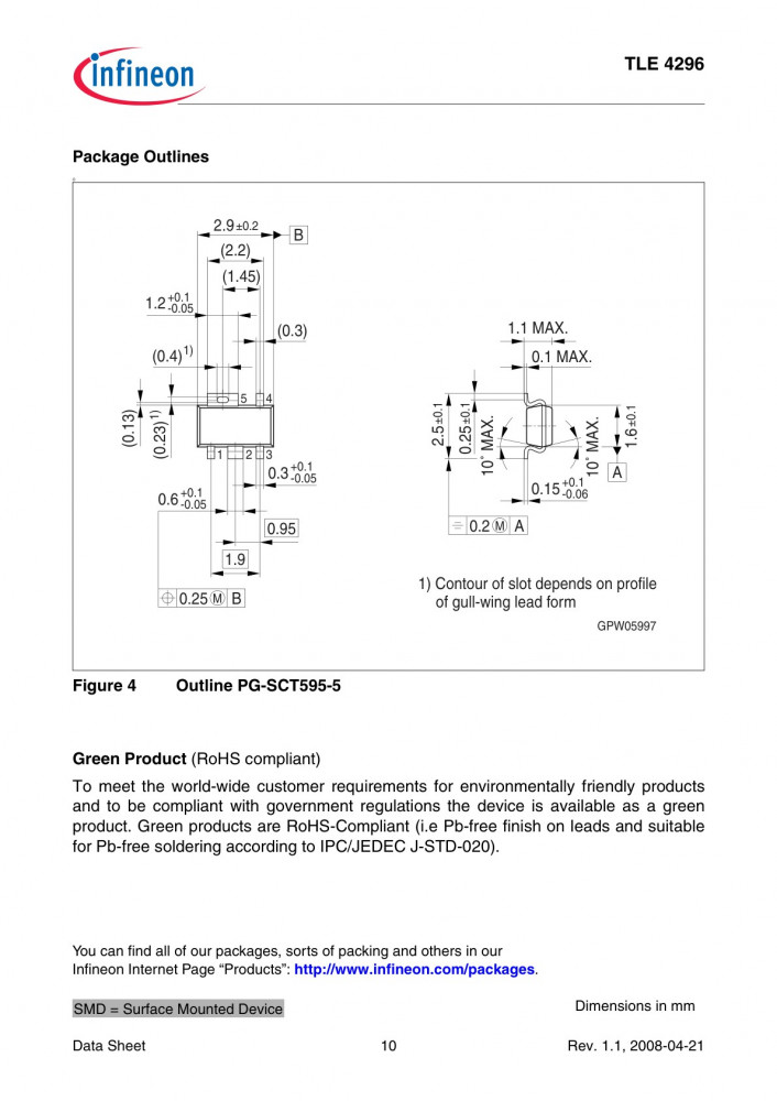 TLE4296GV50HTSA1 datasheet page 10