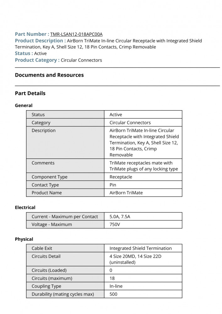 TMR-LSAN12-018APC00A product document page 1