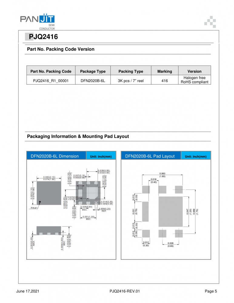 PJQ2416 datasheet page 5