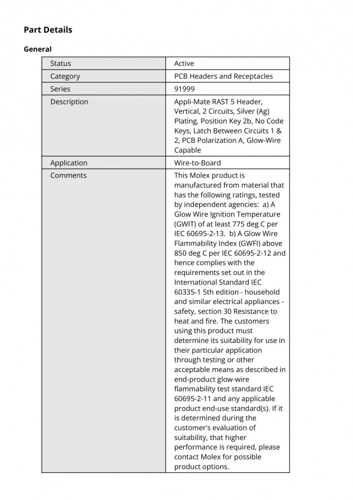 MOLEX 919990487 technical document page 2