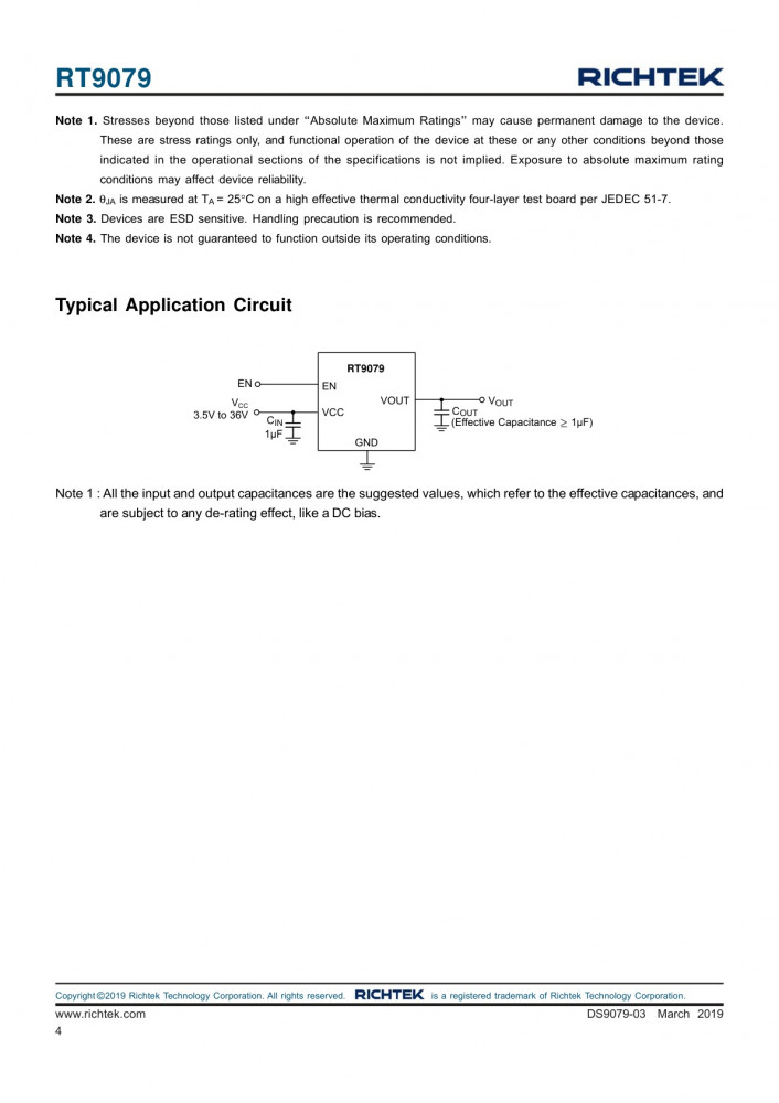 RT9079 datasheet page 4