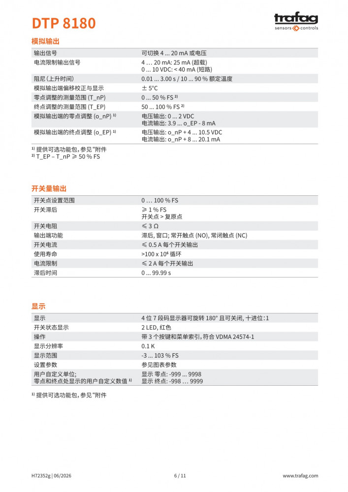 Trafag 8180 product document page 6